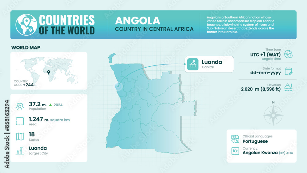 Angola Map Detailed Insights on Geography, Population and Key Facts ...