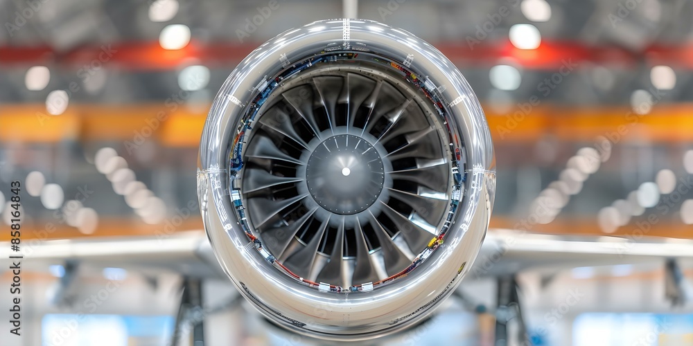 Illustrated Cutaway of Jet Engine in Fighter Plane. Concept Jet Engine ...