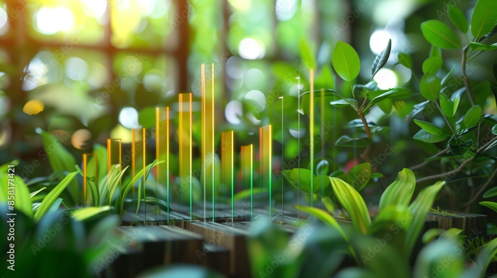 A visual representation of sustainability analytics concept, showcasing ...