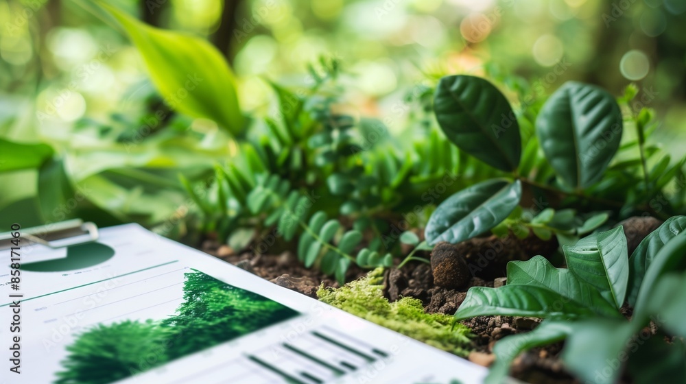 A visual representation of sustainability analytics concept, showcasing ...