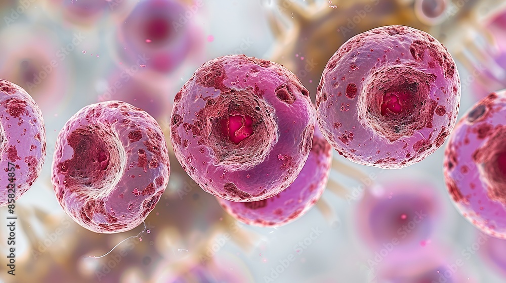 Magnified view reveals intricate structure of red blood cells ...