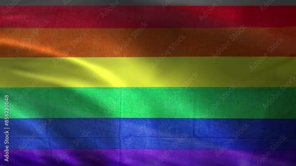 LGBT pride flag waving animation, pride flag, perfect looping, 4K video ...
