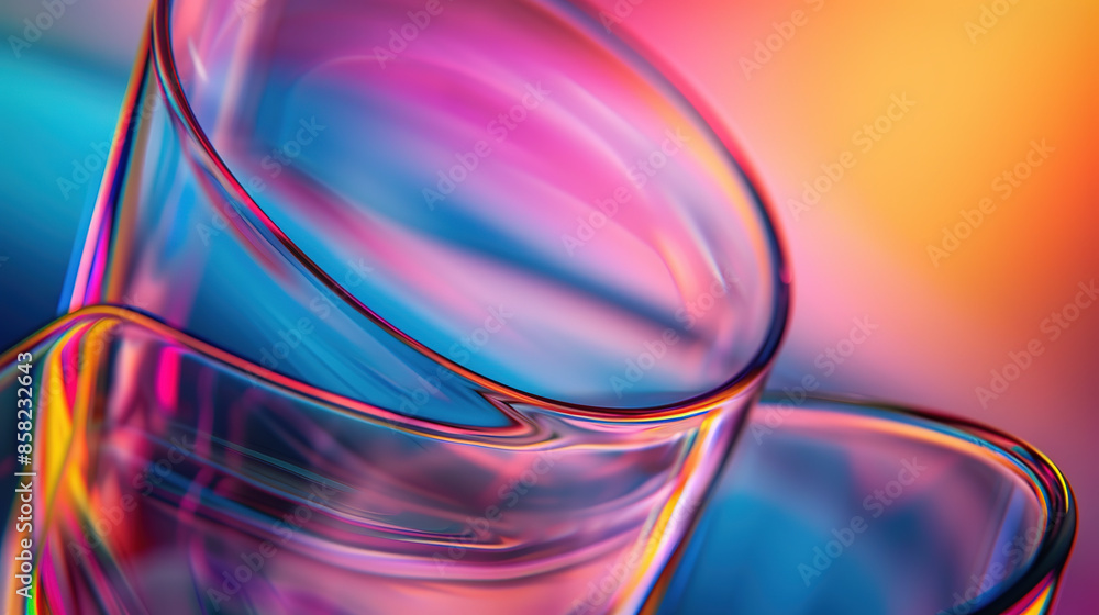 Abstract Extreme Macro Photography: Glass Cylinder Edge Lighting with ...