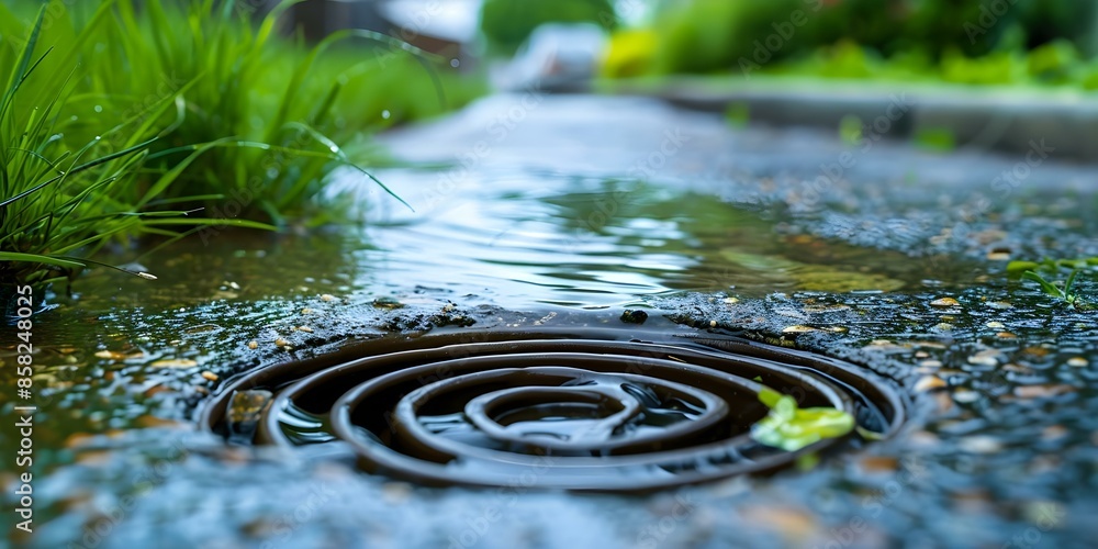 Efficient street water drainage system effectively manages rainwater ...