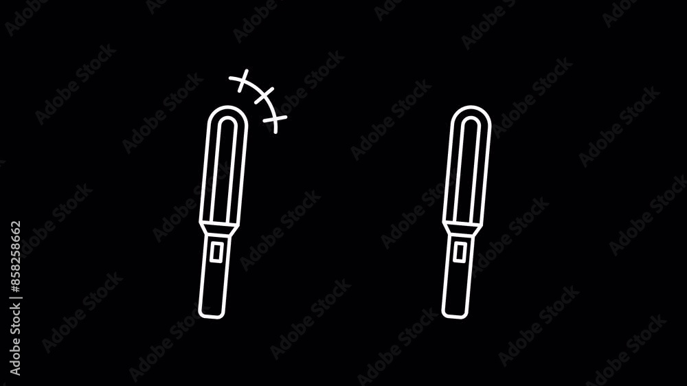 Waving k-pop light stick motion graphic with alpha channel. Various ...