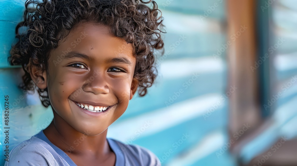 australian kid curls hair black skin diverse positive portrait isolated ...