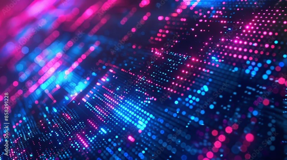 Modern digital pixel pattern with neon colors for a tech theme Stock ...