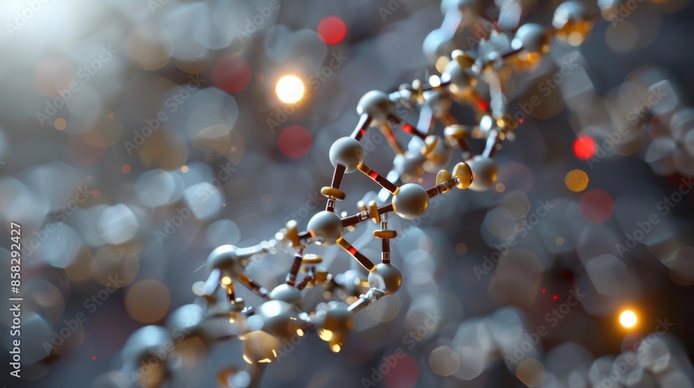 An artistic representation of the covalent bonding in a DNA molecule ...