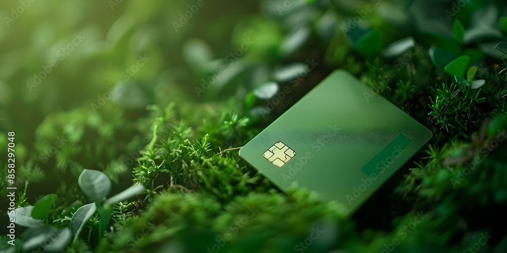 Ecofriendly contactless green credit card for electronic cashless ...