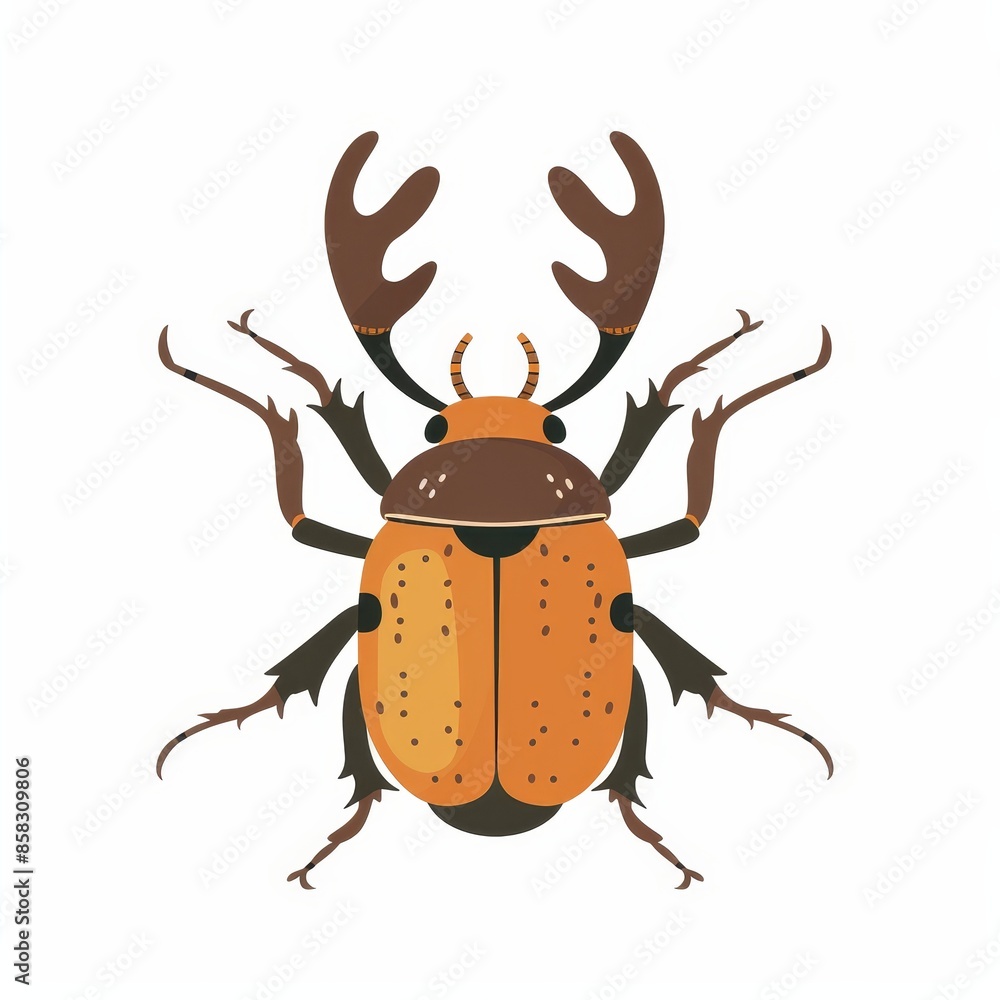 An insect icon. Cartoon kawaii smiling baby character. Insect with ...