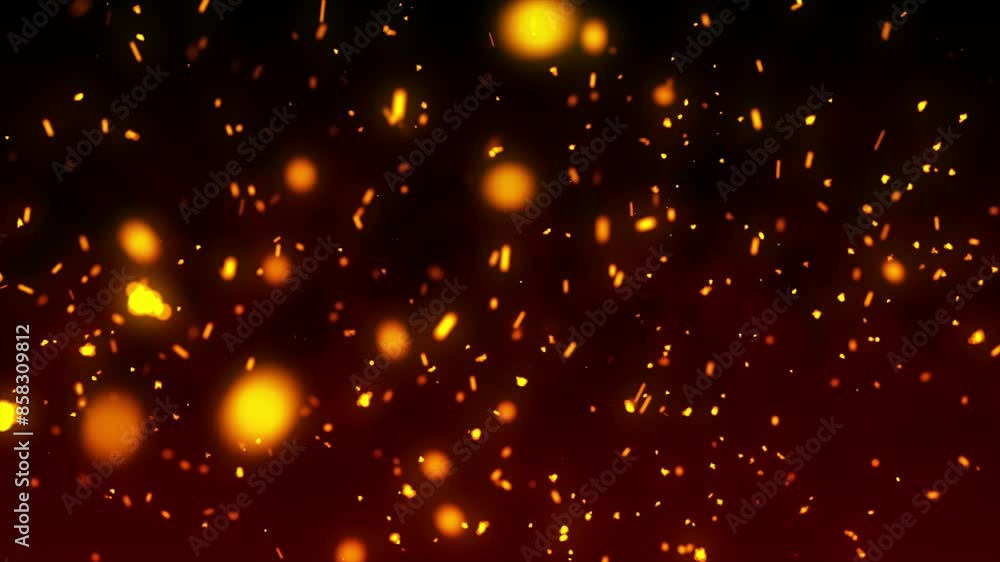 Flying fire particles sparks background. Fire embers particles ...
