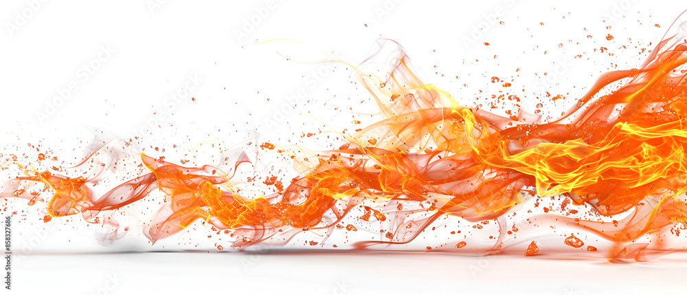 Fire flames isolated on white background ,Abstract fire flames for ...