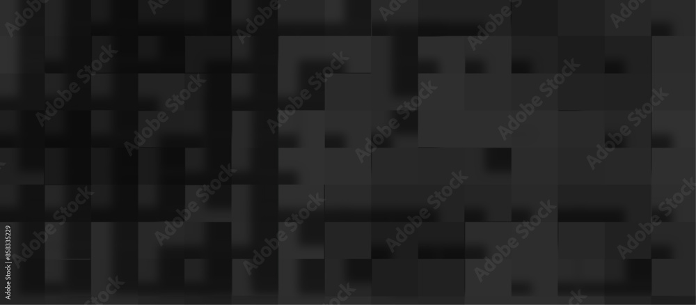 Black tech background with a geometric square and block patterns ...
