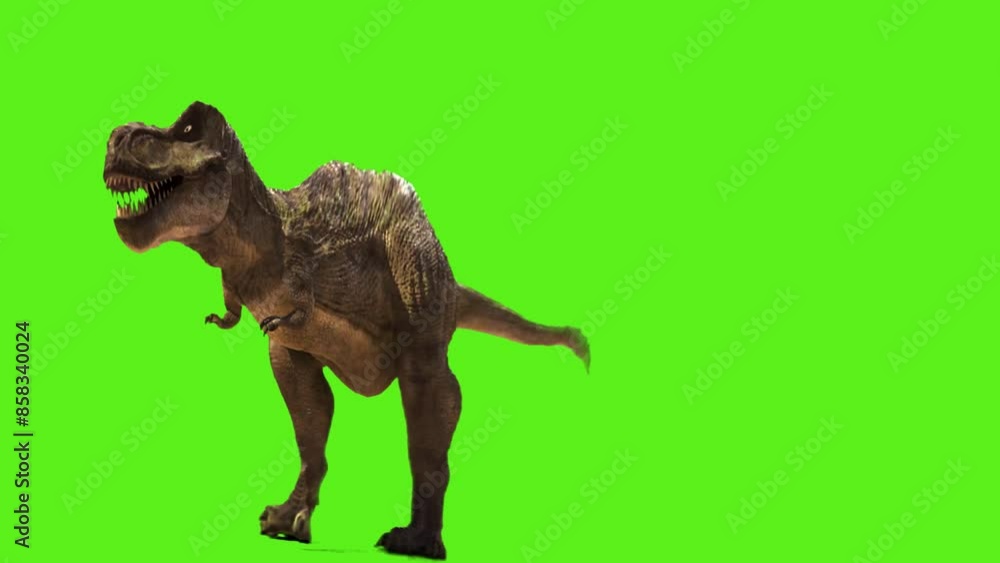 tyrannosaurus rex dinosaur 3d render green screen chroma key 素材庫影片 ...