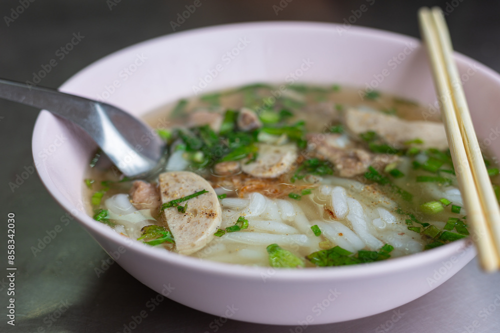 Pho (Vietnamese noodle soup), A traditional Vietnamese soup consisting ...