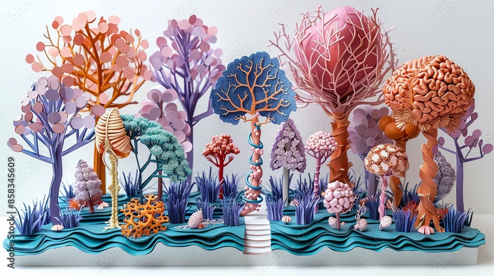 A detailed paper craft anatomy model of the human lymphatic system ...