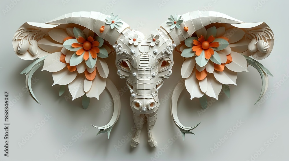 A highly detailed paper craft anatomy model of the human reproductive ...