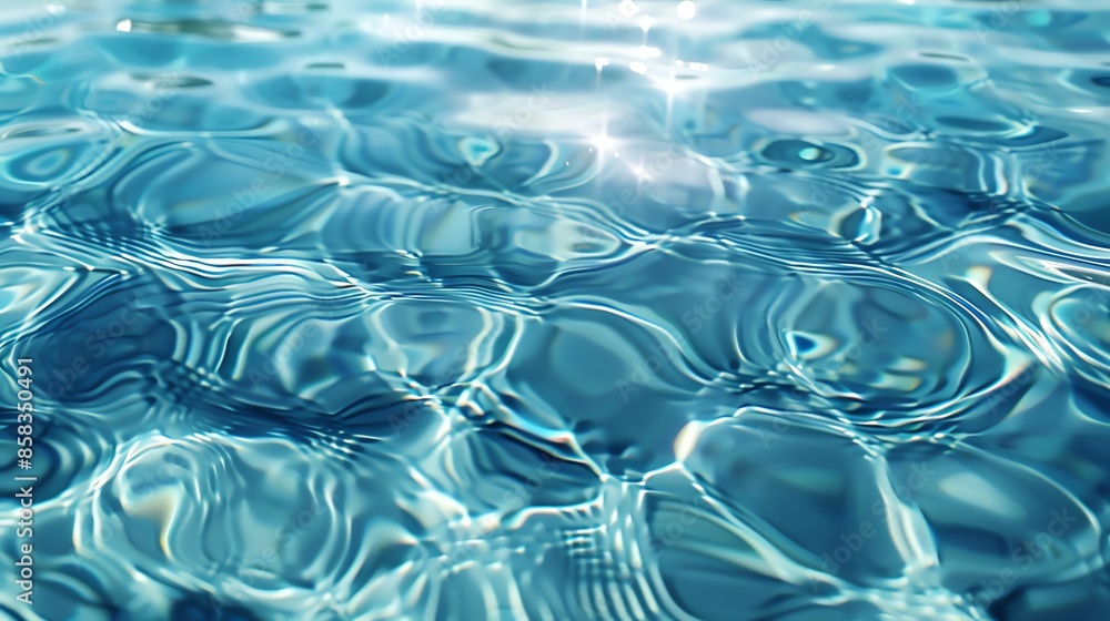 Create a 3D animation of water caustics on a transparent plane lit by a ...