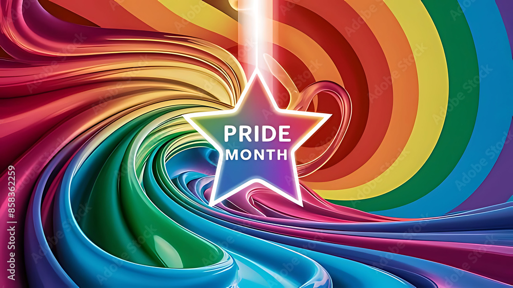 Pride Month Lgbt Gay Flag Rainbow Background Lgbtq Day Poster Month