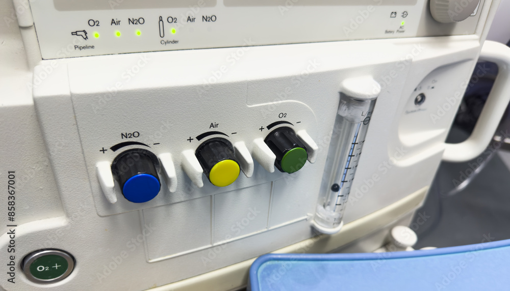 modern hospital anesthesia machine with airway ventilation system ...