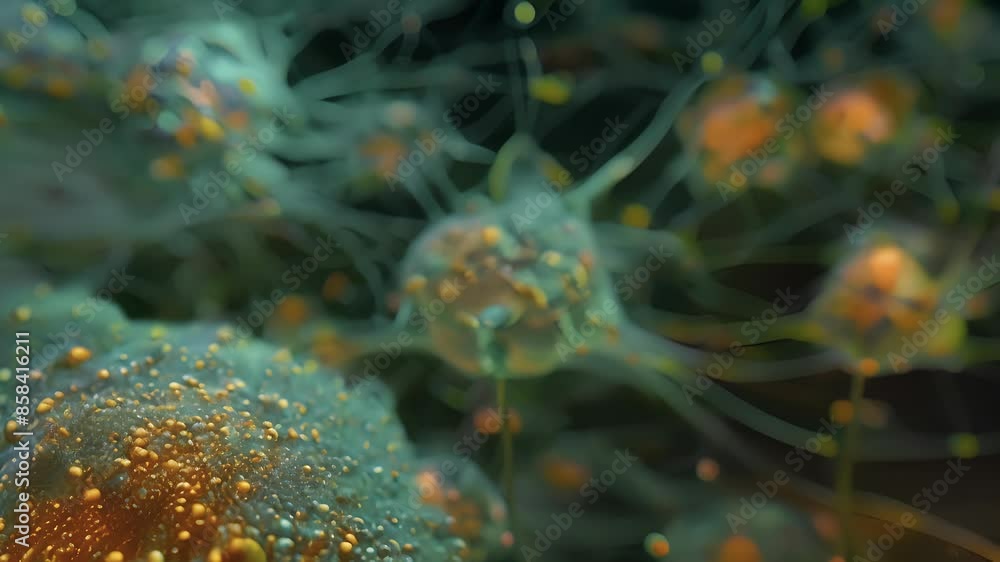 Fluorescent animation of astral microtubules radiating out from the ...