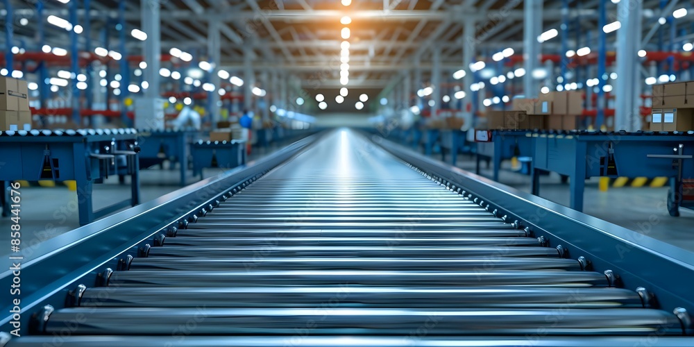 Efficient Online Retail Distribution Center with Conveyor Belts ...