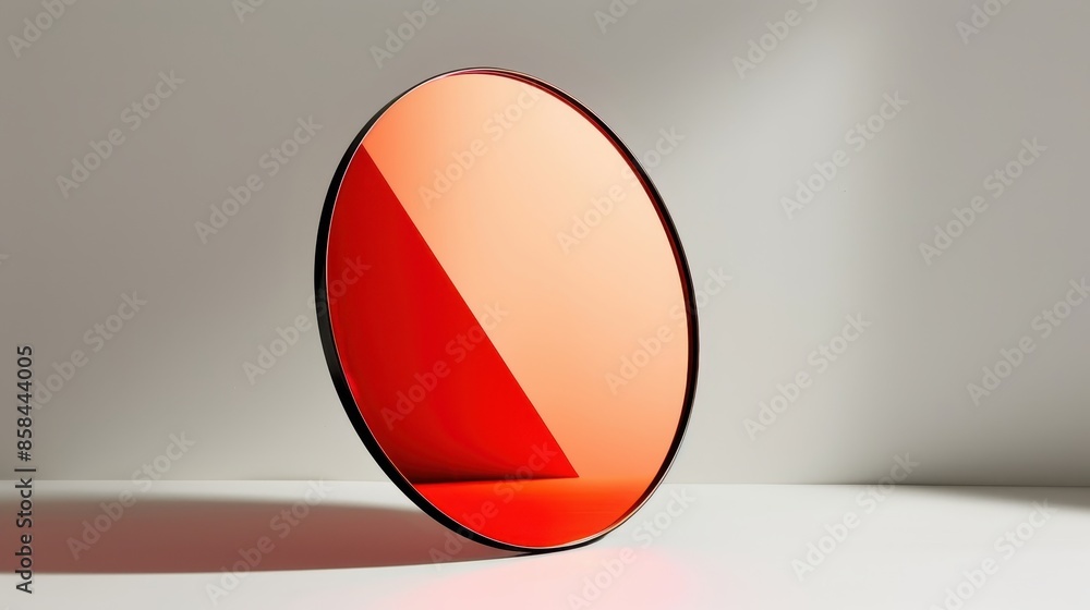 vibrant coral red mirror with high-gloss texture from polyhaven and ...