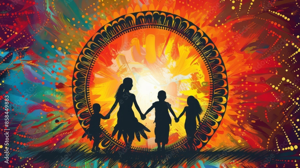 Inspirational poster for National Indigenous Peoples Day, blending ...