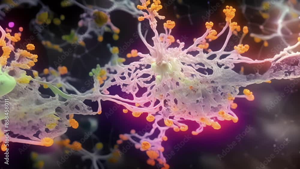 An upclose look at the unique structure of a microglial cell the immune ...