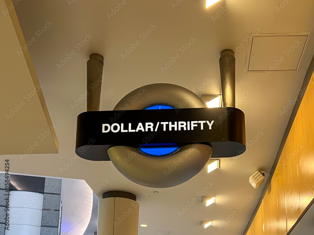 Houston, Texas, USA - April 1, 2024: Close up of Dollar and Thrifty ...
