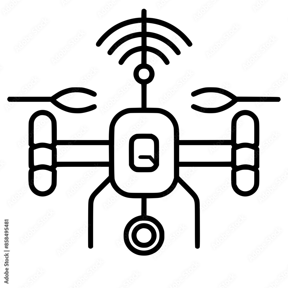 Grafika wektorowa Stock: Drone icon, Drone illustration, drone png ... Grafika wektorowa Stock: Drone icon, Drone illustration, drone png ...