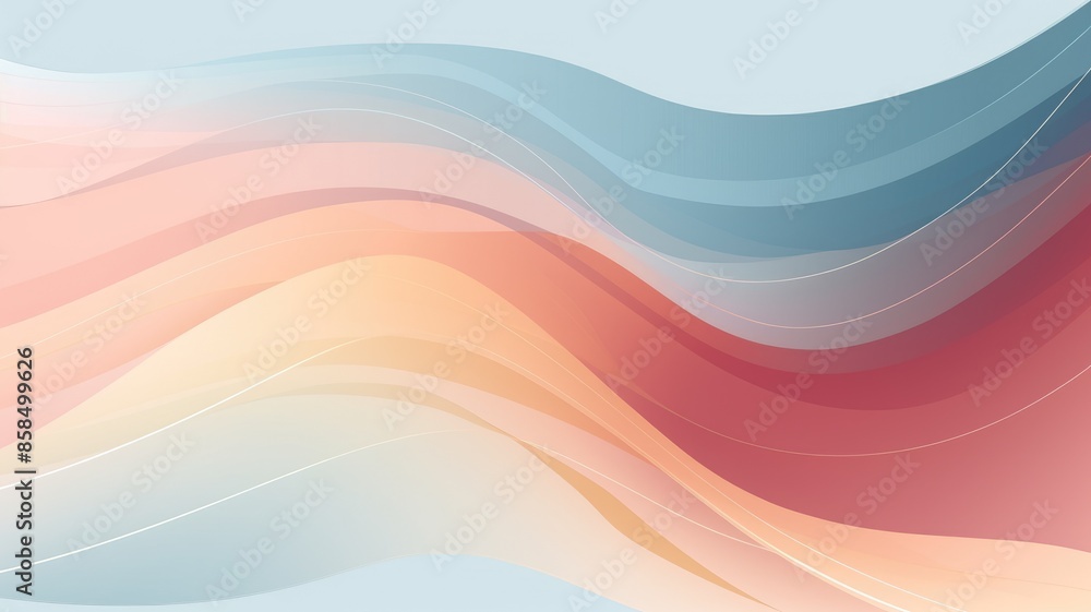 Abstract colorful wave pattern. A digital art background with smooth ...