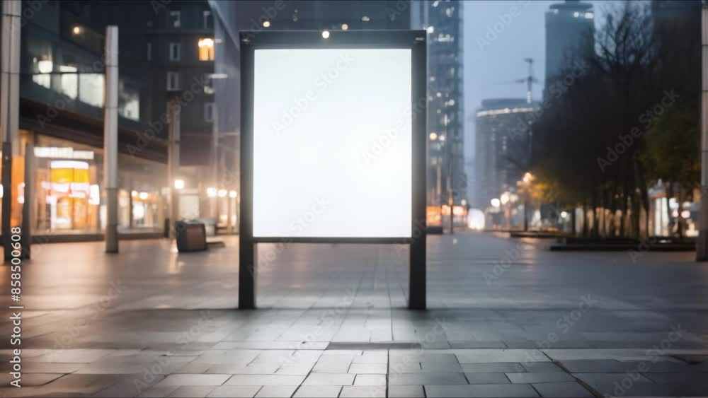Large digital billboard mockup in city setting for outdoor advertising ...