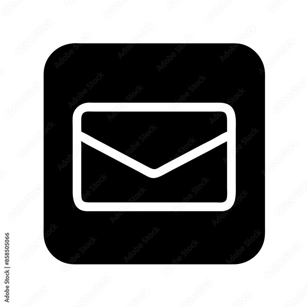 Email App Icon: Digital Communication Smartphone Interface Symbol Stock ...