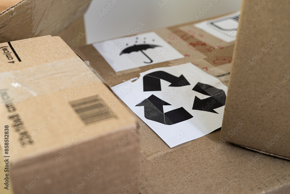 Cardboard packaging for delivery. Packed cardboard boxes. Cardboard ...