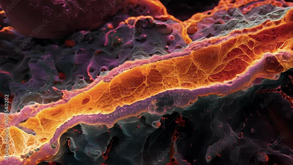 Confocal microscopy animation showing the bat membrane in living tissue ...