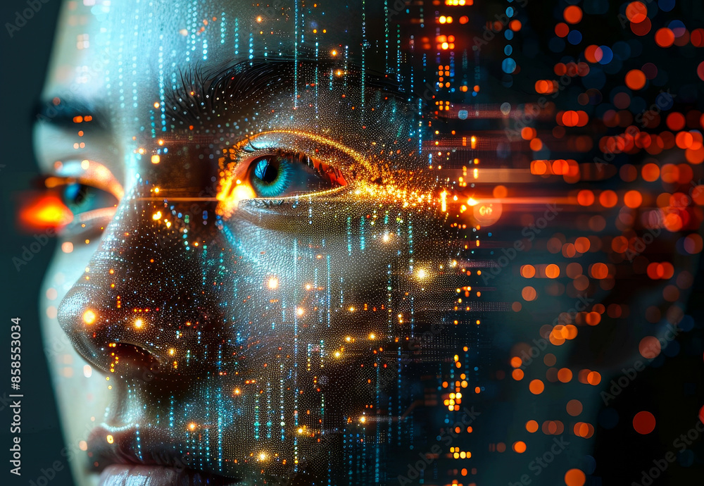 Human Face Merging with AI Technology in Cybernetic Art, Expressing ...