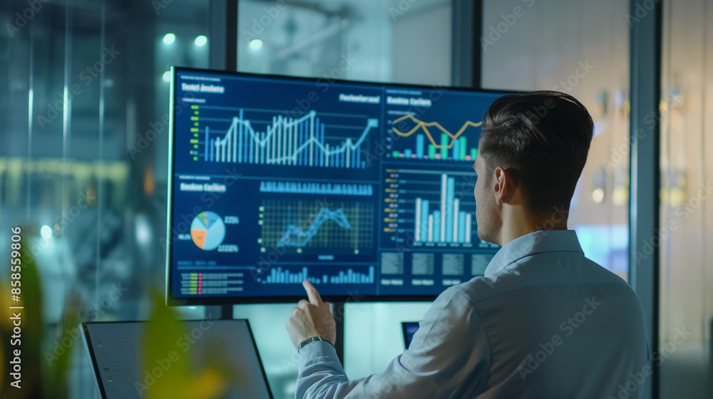 Financial Analyst: Stock And Cryptocurrency Trader Analyzing Market ...