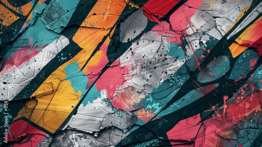 graffiti wall abstract background generative ai artistic pop art ...