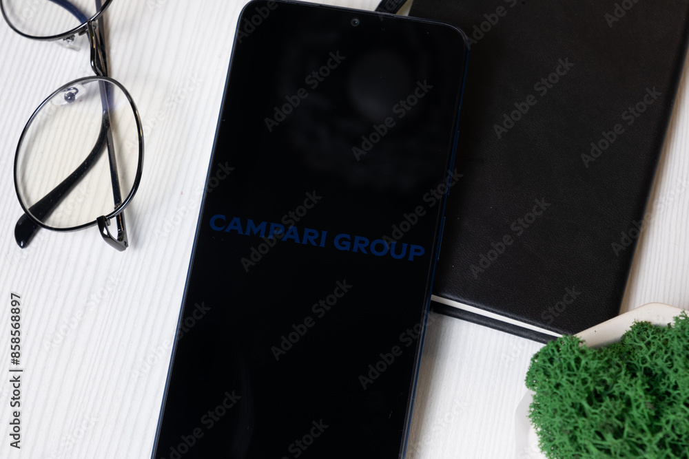 New York, USA - 1 June 2024: Campari Group Logo on Phone Screen, Davide ...