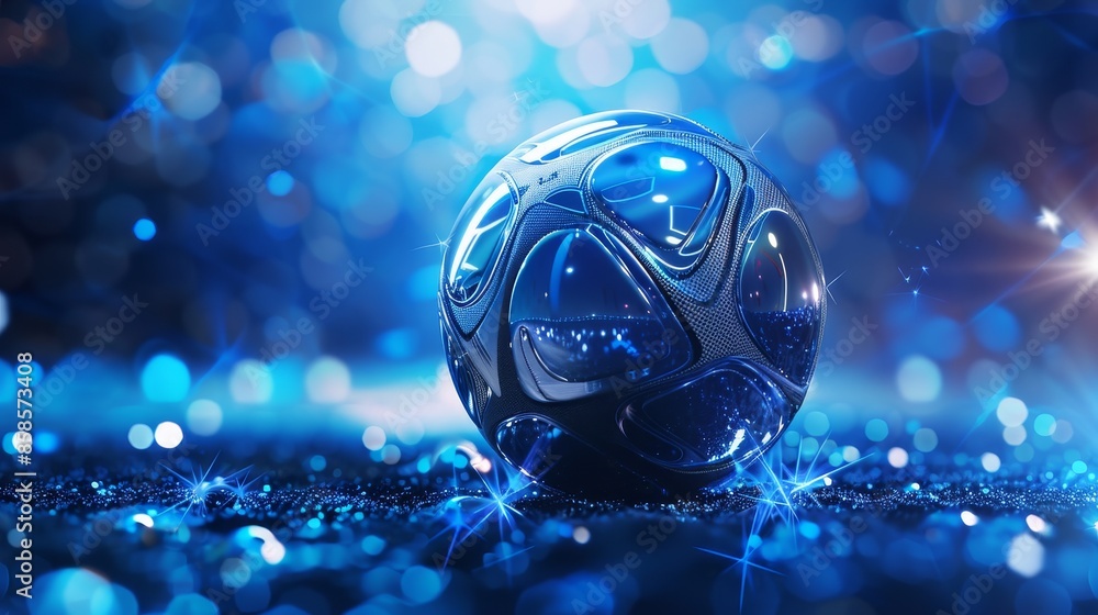 Soccer European championship. 2024 Abstract blue background soccer ...