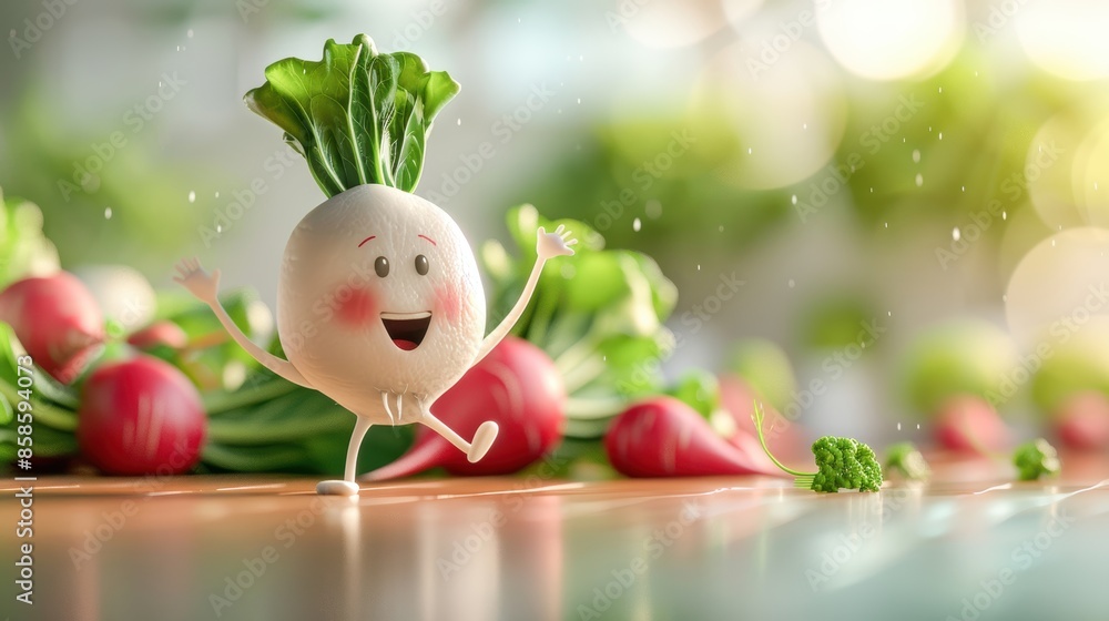 Kid-friendly 3D beetroot superhero, colorful and engaging design, high ...