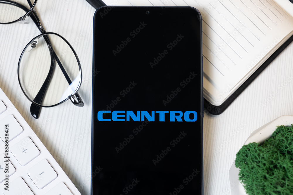 New York, USA - 1 June 2024: Cenntro Electric Group Logo on Phone ...