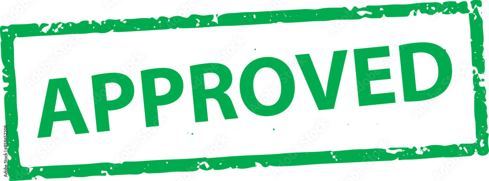 approved stamp with grunge effect with box border. vector the approve ...
