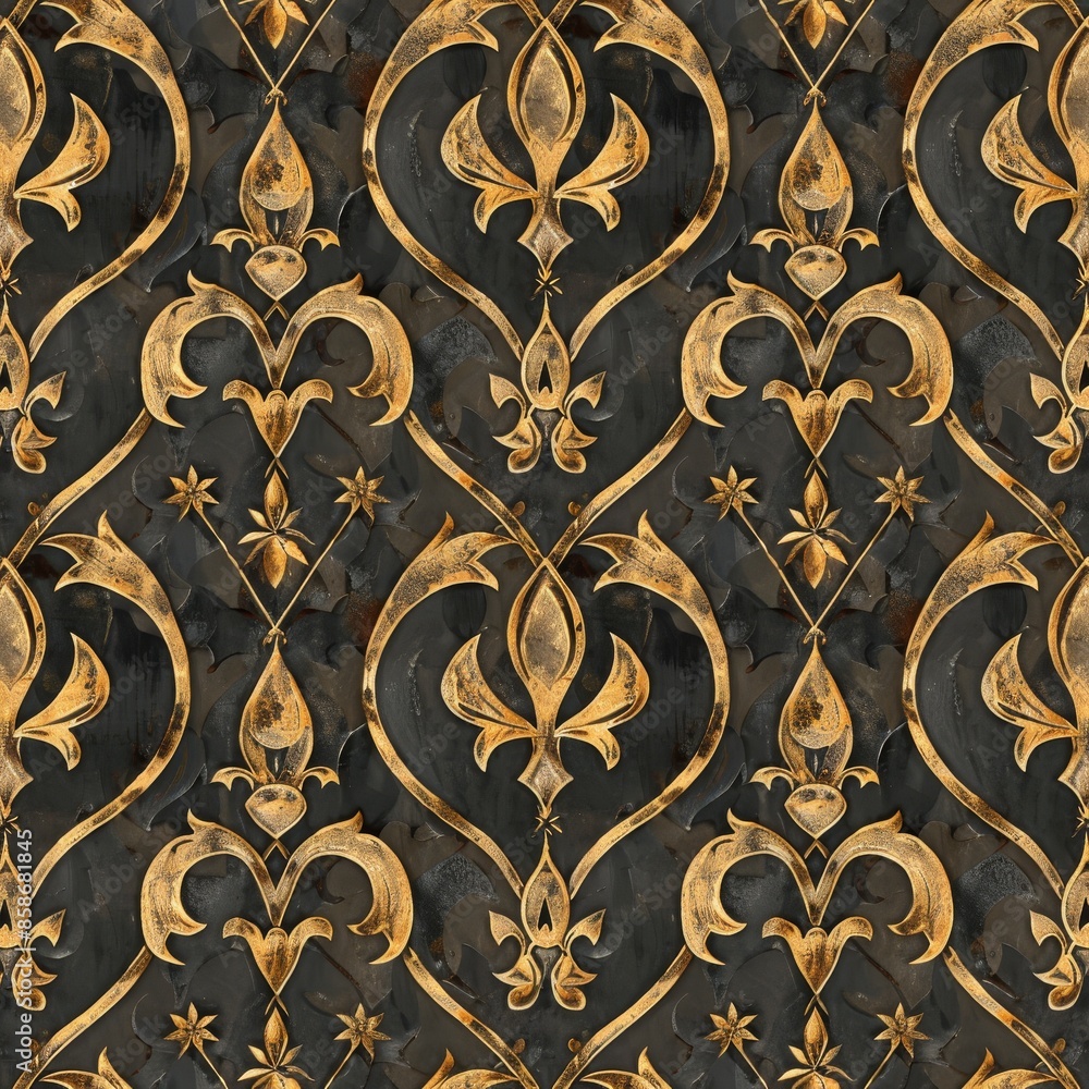 Generate a repeating Fleur De Lis pattern with fleur de lis motifs ...