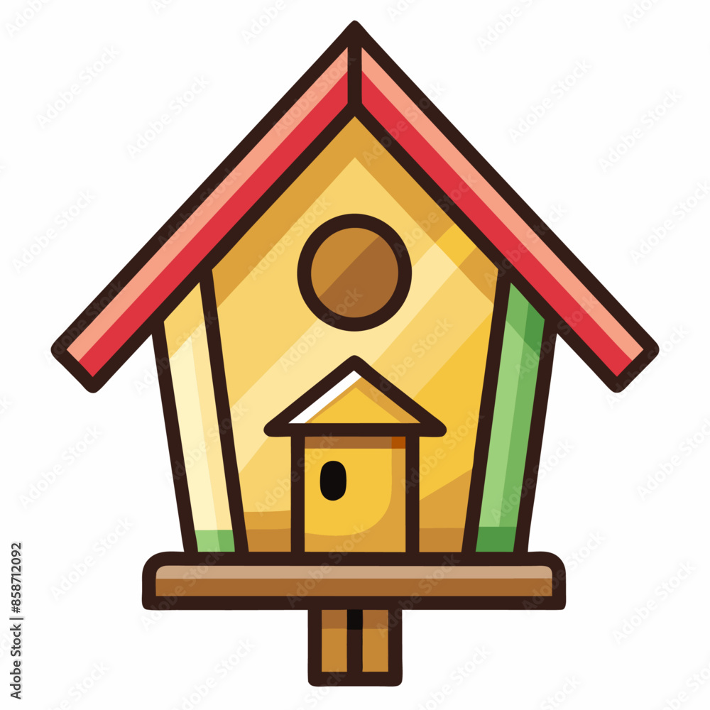 Birdhouse clipart cartoon Illustration drawing Stock Vector | Adobe Stock