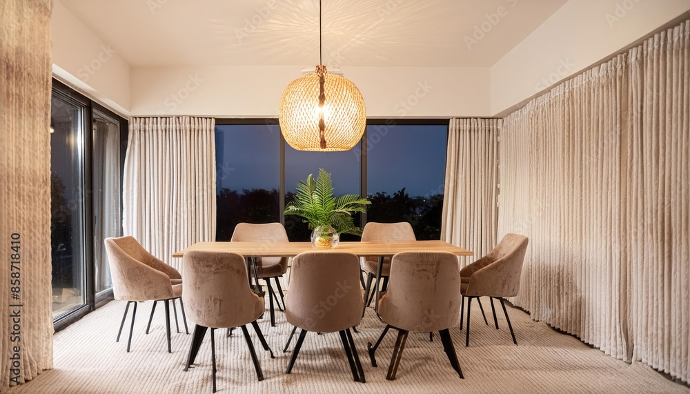 interior designer dining room night atmosphere interior design with ...