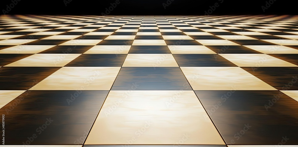 checkerboard background with white and black tiles on the floor ...