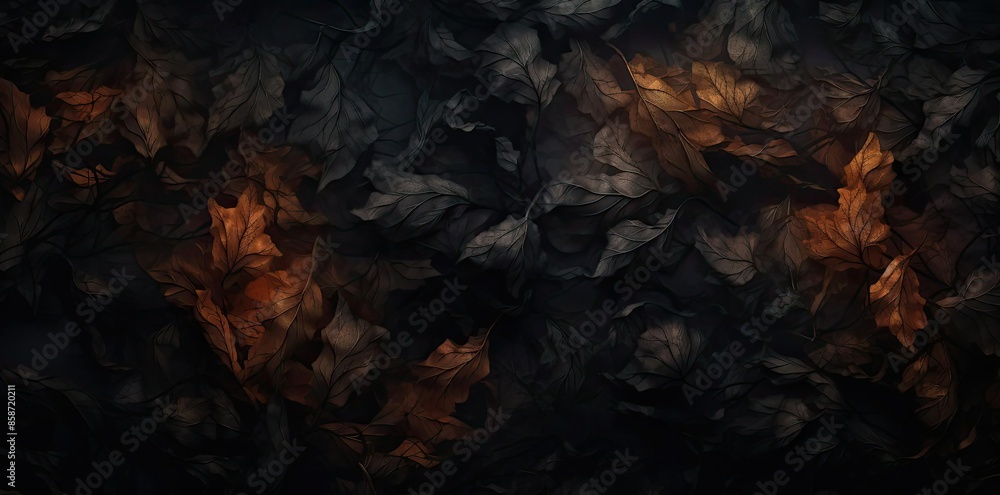 dark fall backgrounds with a lot of leaves, including brown and orange ...