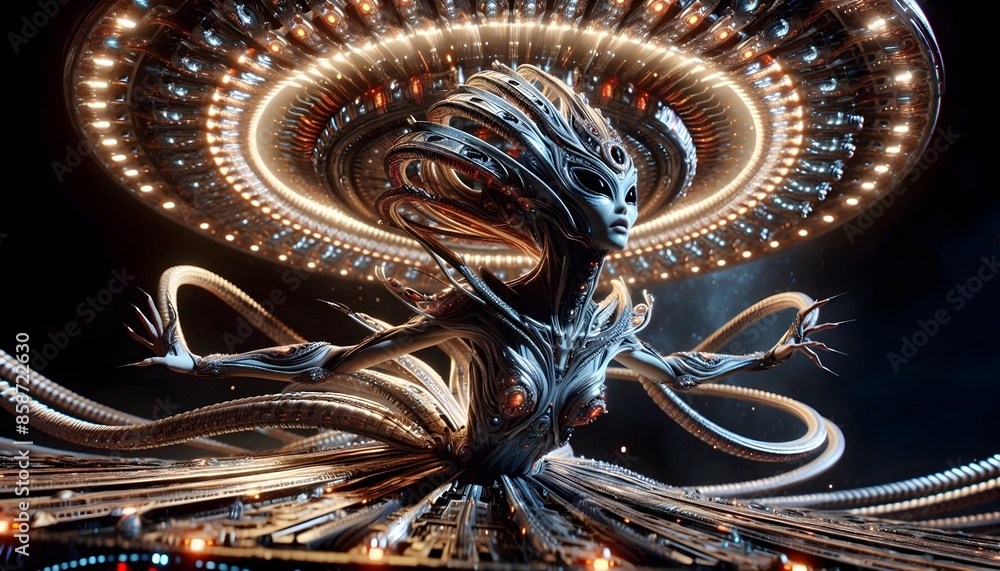 Aliens Ancestrales, extraterrestre, UFO, arte, luces, platillo volador ...